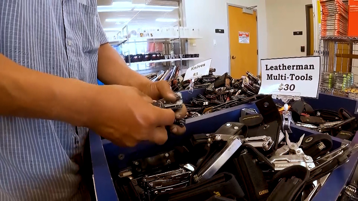 A look inside the Texas State Surplus Store where items surrendered at TSA checkpoints are ...