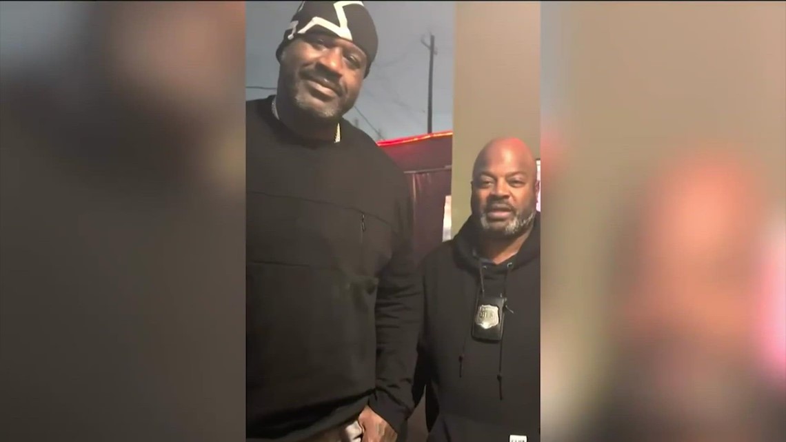 Shaq turns traffic stop into intro for NBA on TNT | khou.com