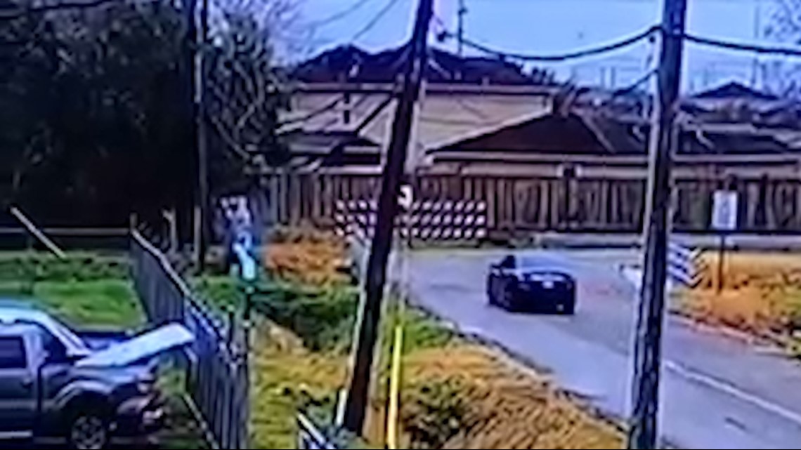 SE Houston car crash through fence, into backyard | khou.com