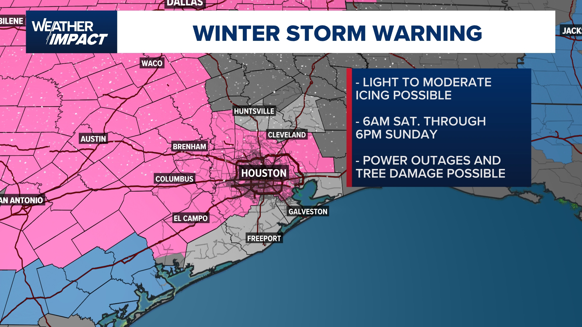 Houston winter weather: Winter Storm Warning, Extreme Cold Warning ...