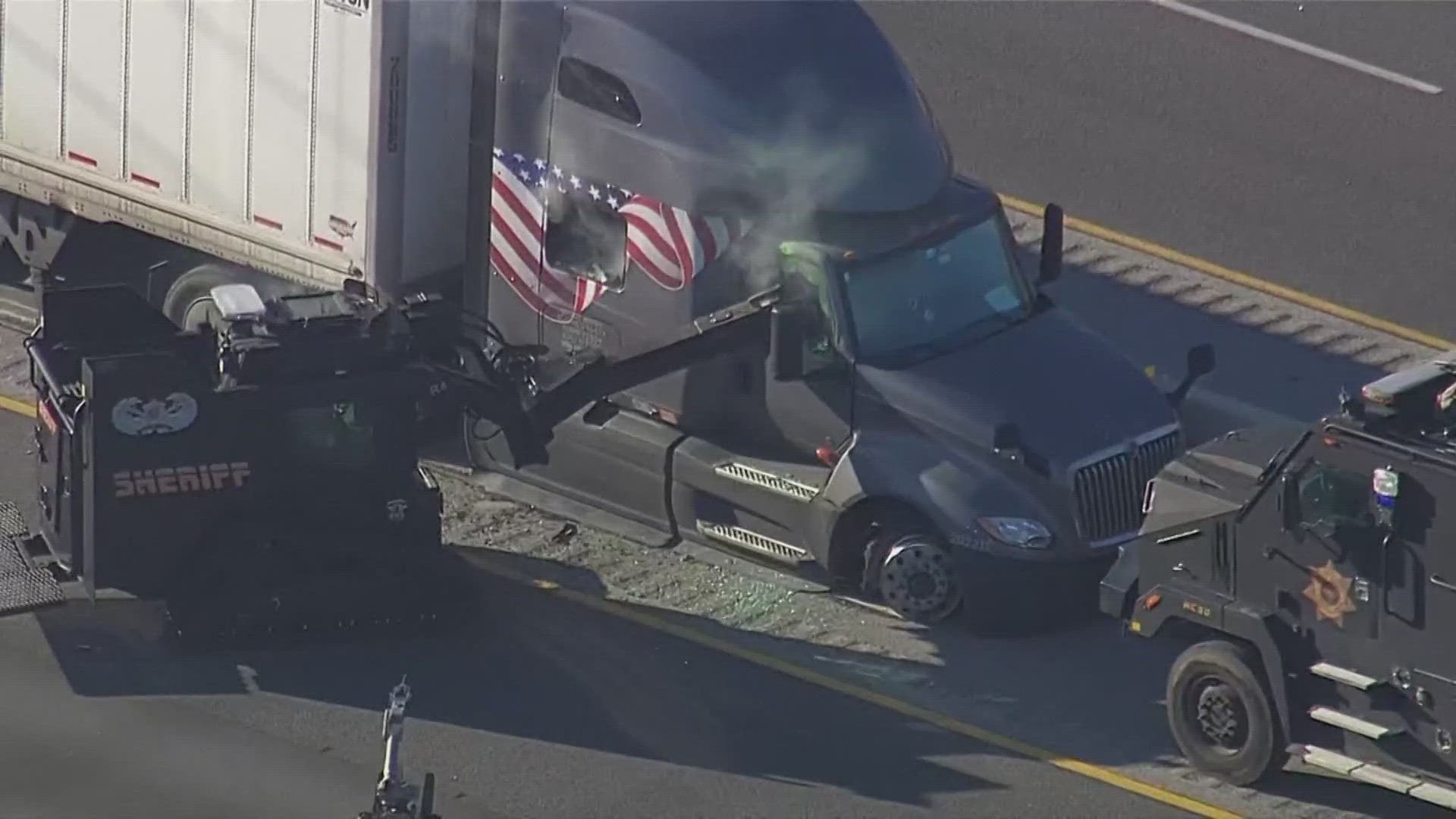 What led to hours-long standoff involving big rig on Houston's East ...