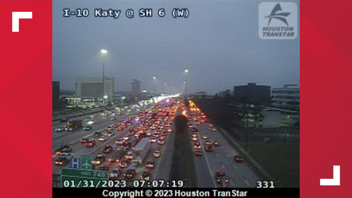 18-wheeler crash on Katy Freeway | Houston, Texas traffic | khou.com