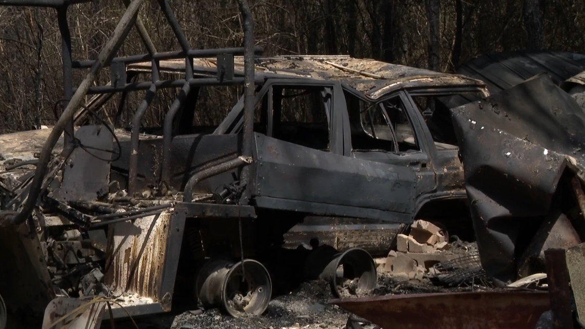 Pauline Road Fire 65% contained in San Jacinto County | khou.com