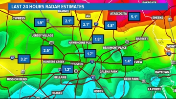 Houston, Texas area ranfall totals: How much rain in 24 hours? | khou.com