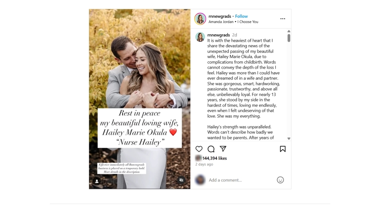 Hailey Okula, known as 'Nurse Hailey,' dies after childbirth ...