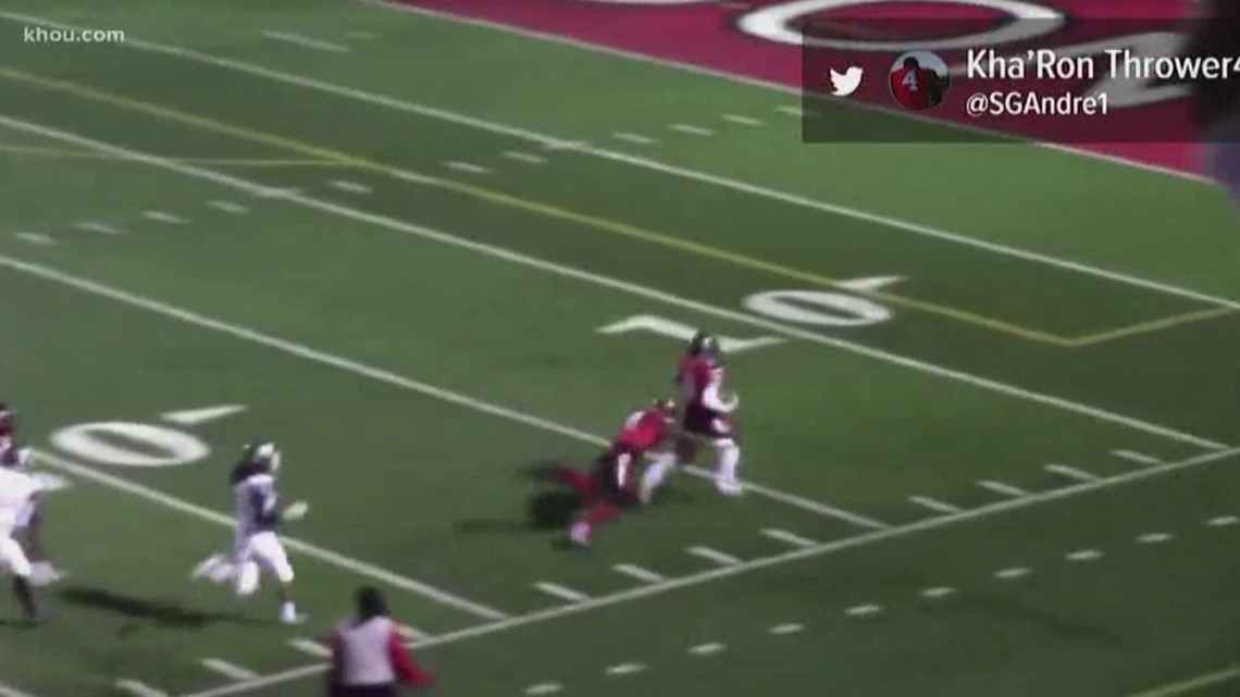 Watch: Football player running the wrong way gets tackled by teammate ...