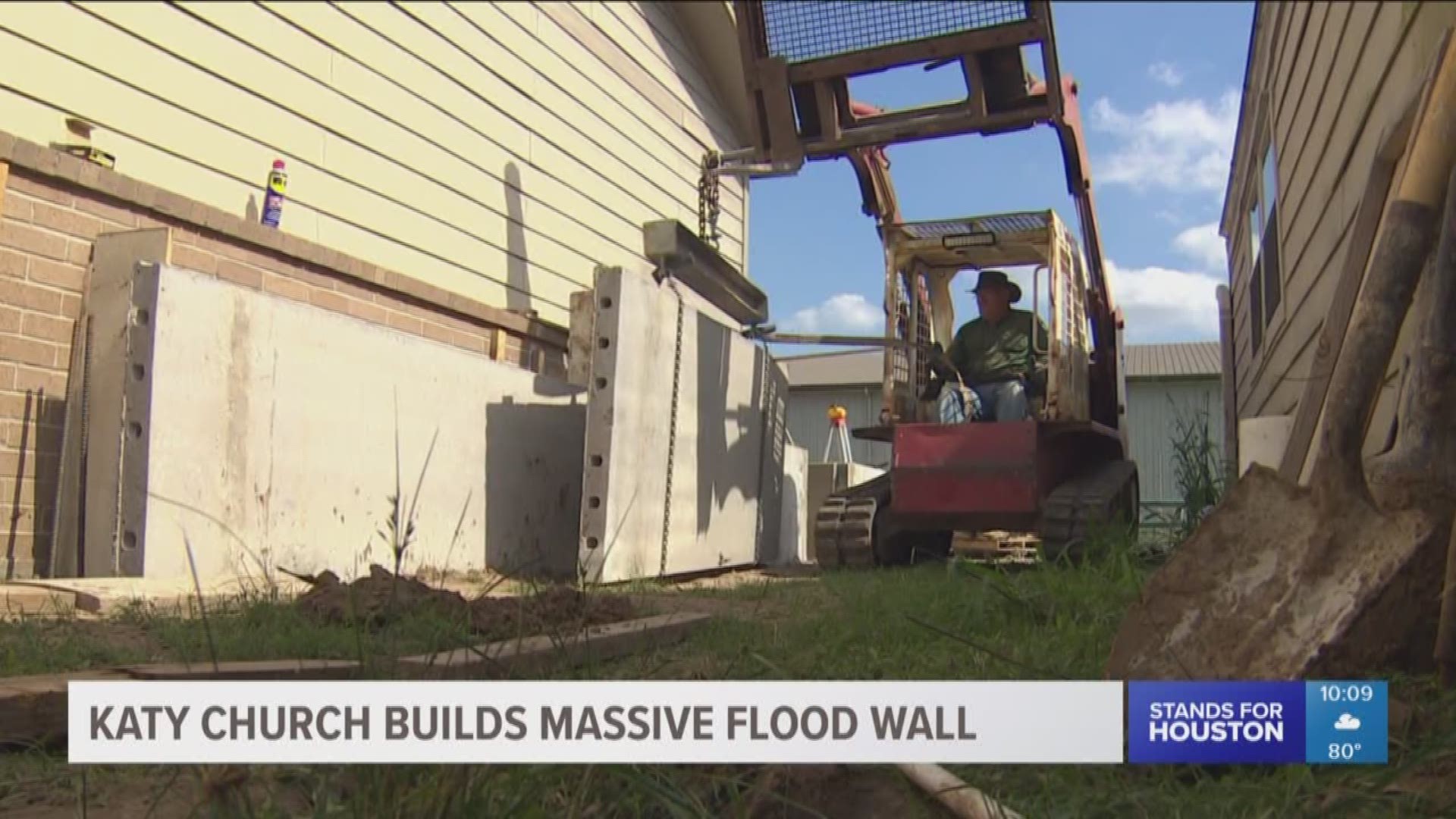 Katy church pastor builds massive flood wall | khou.com