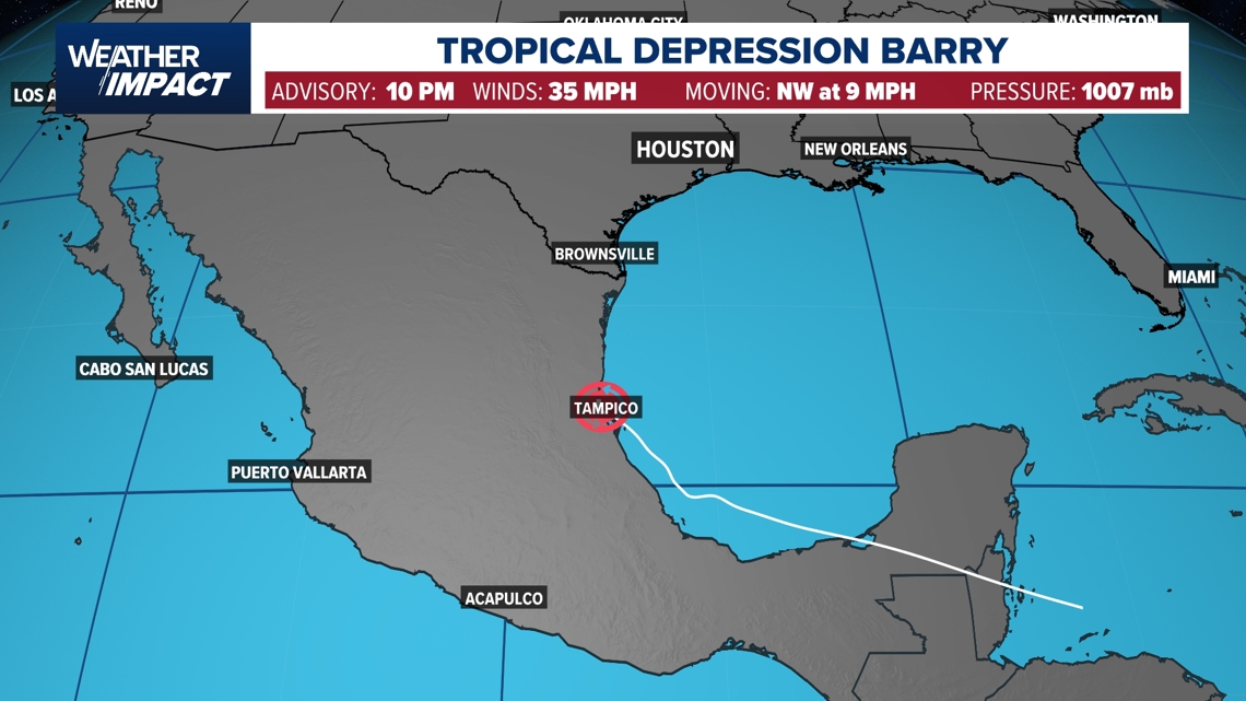 Tropical Storm Barry weakens to a depression as it makes landfall in ...