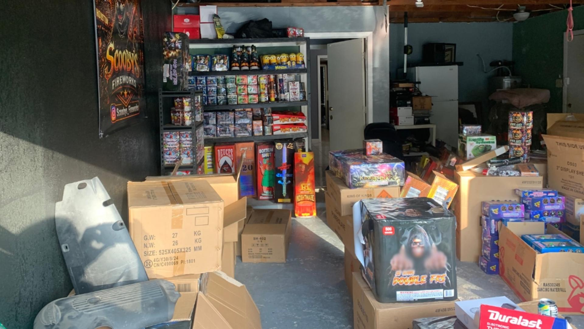 Illegally stored fireworks seized from Harris County home, says fire ...