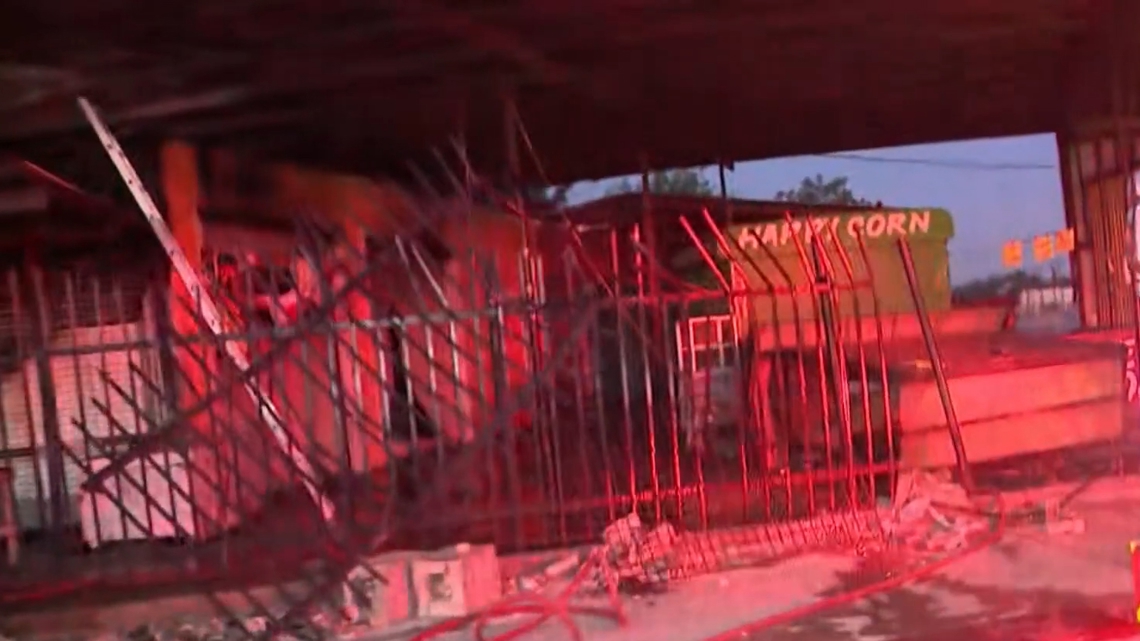 Fire at Sunny Flea Market in north Houston started after car crash ...