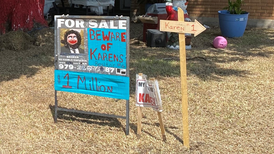 Insulting signs at center of Lake Jackson neighborhood dispute | khou.com