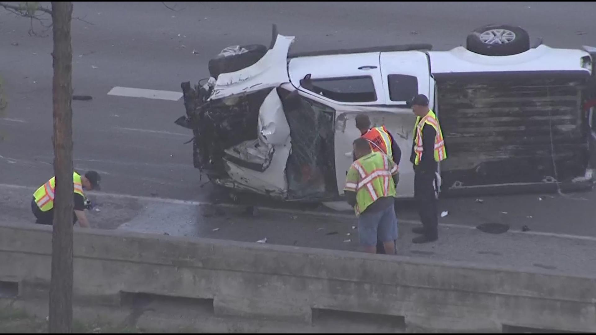 Hazmat spill on I-45 North causes hours of traffic delays in Houston ...