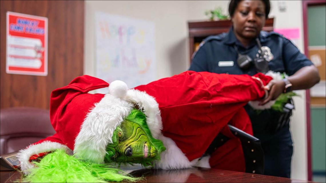 Photos: Grinch arrested near Houston by Spring ISD police | khou.com
