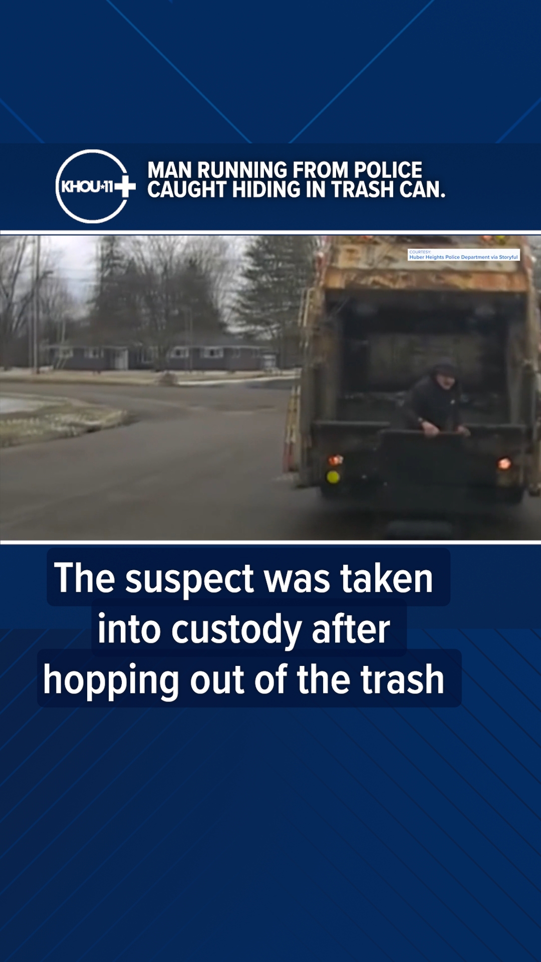 Man running from police caught hiding in trash can | khou.com