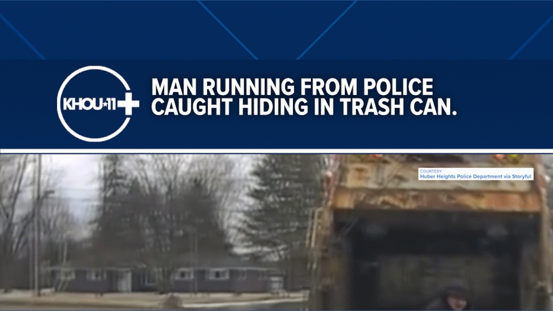 Man running from police caught hiding in trash can | khou.com