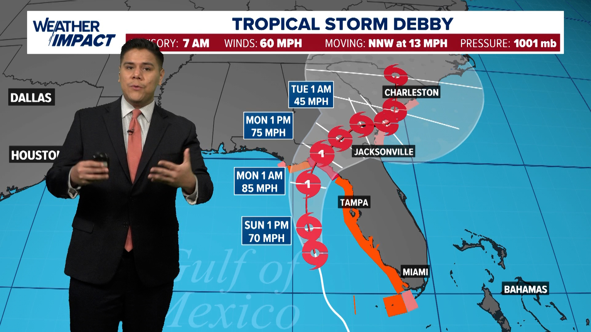 Tracking the Tropics: Tropical Storm Debby continues on path toward ...