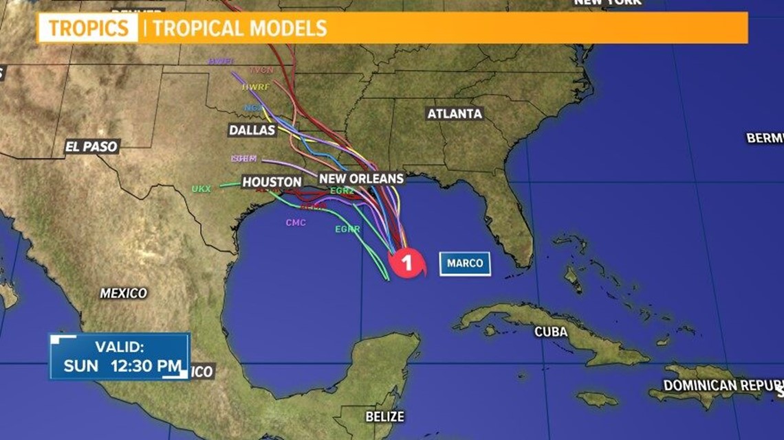 Tropical Storm Laura, Depression 14 spaghetti models, track | khou.com