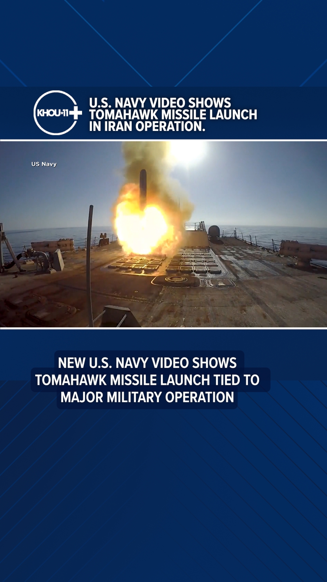 New video from U.S. Navy shows Tomahawk missile launch | khou.com