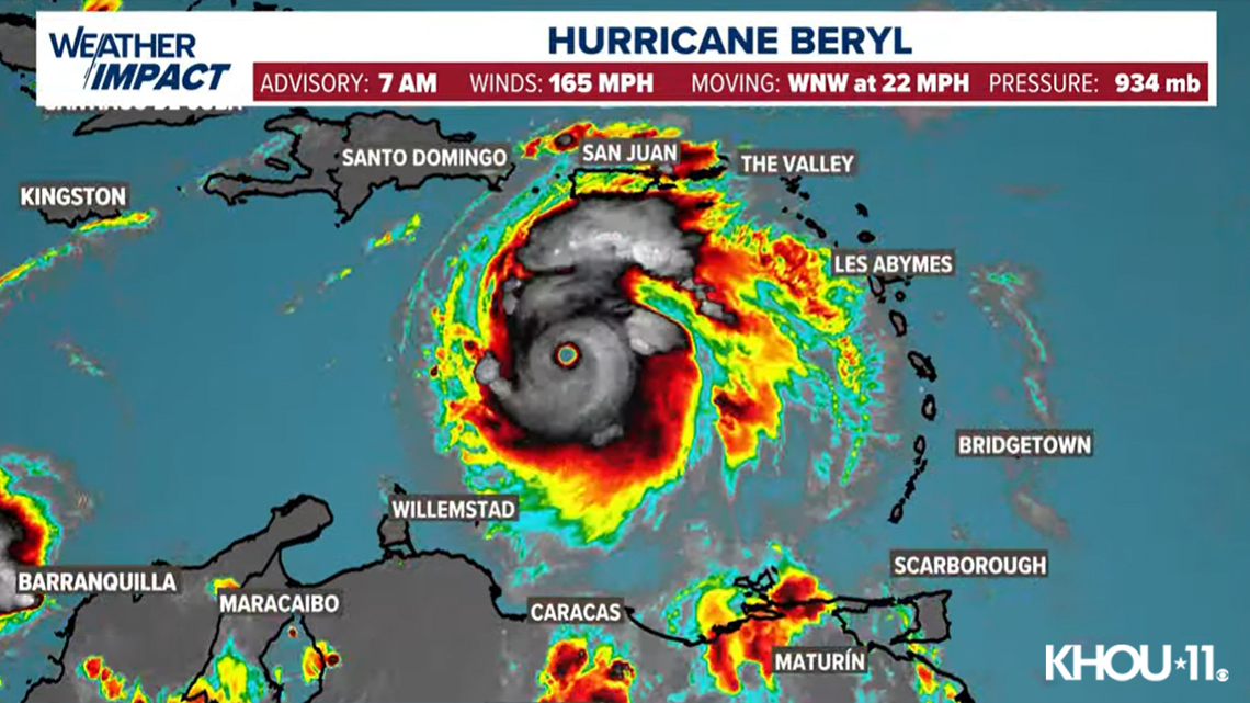 Tracking Hurricane Beryl: Major Cat. 5 storm moving through Caribbean ...