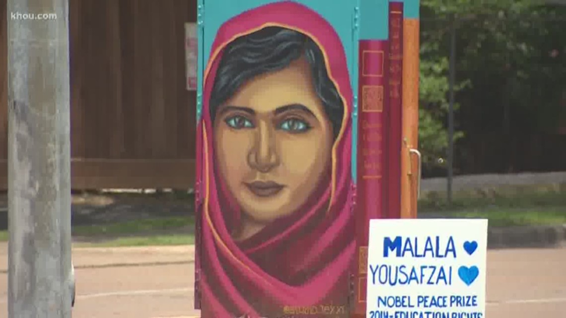 Mini mural of Malala Yousafzai defaced a second time | khou.com