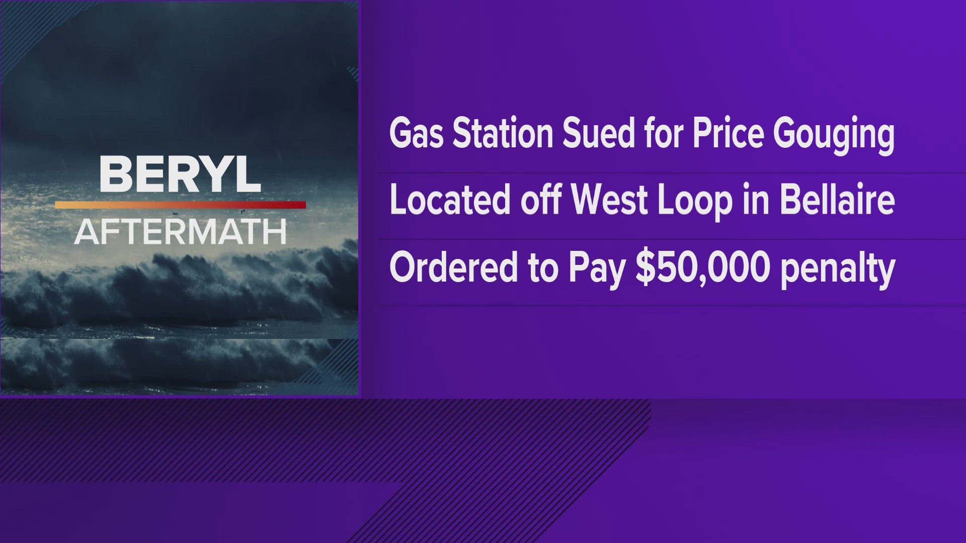 Houston-area gas station fined for price gouging during Beryl | khou.com