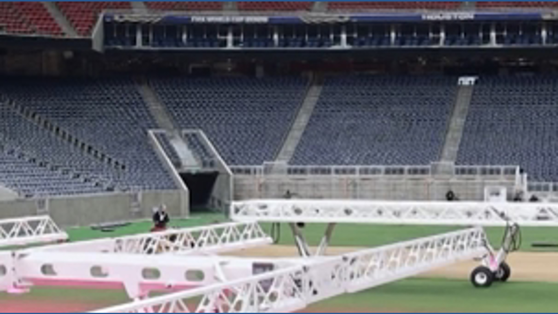 Watch crews install the World Cup field inside Houston Stadium | khou.com