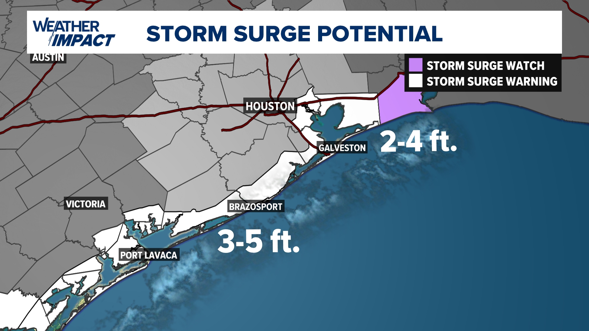 Texas storm surge: Matagorda Bay, Galveston in Storm Surge Watch | khou.com