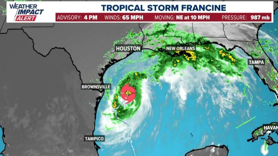Tropical Storm Francine tracker: Forecast, models and cone | khou.com