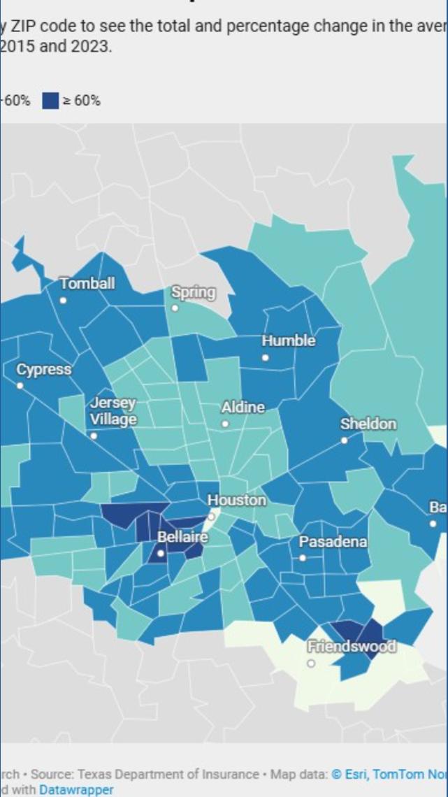 How much is home insurance in Harris County? See ZIP code averages ...