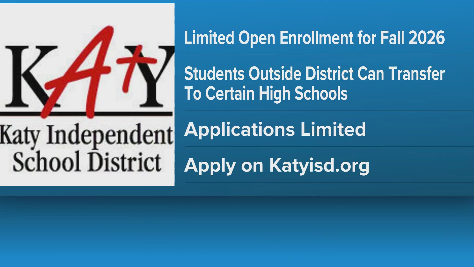 Katy ISD launching open enrollment program for high school students ...