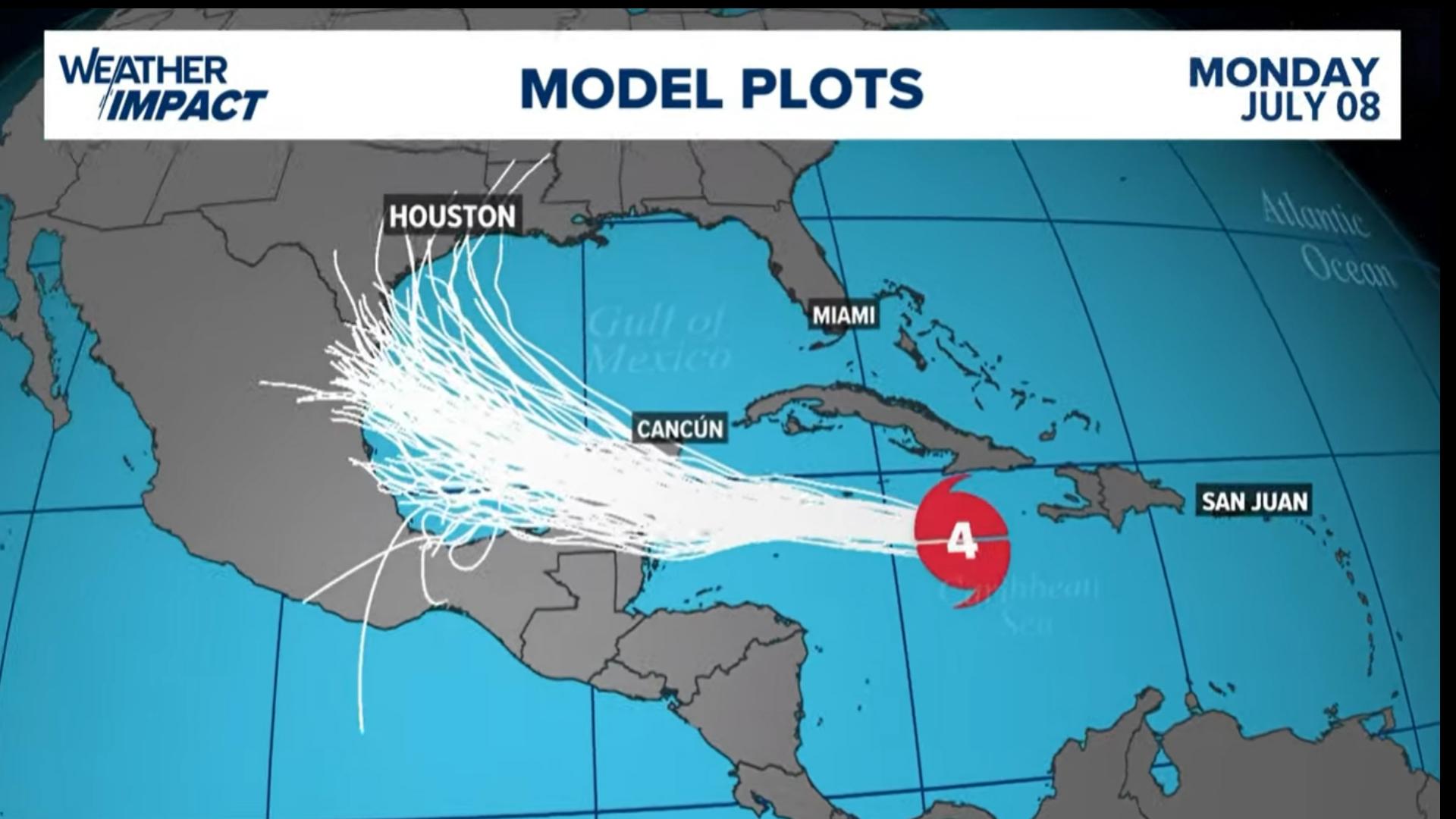 Hurricane Beryl tracker: Why the forecast cone widens | khou.com