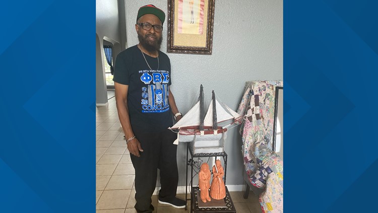 Moses Adams Jr. Emancipation Proclamation painting | khou.com