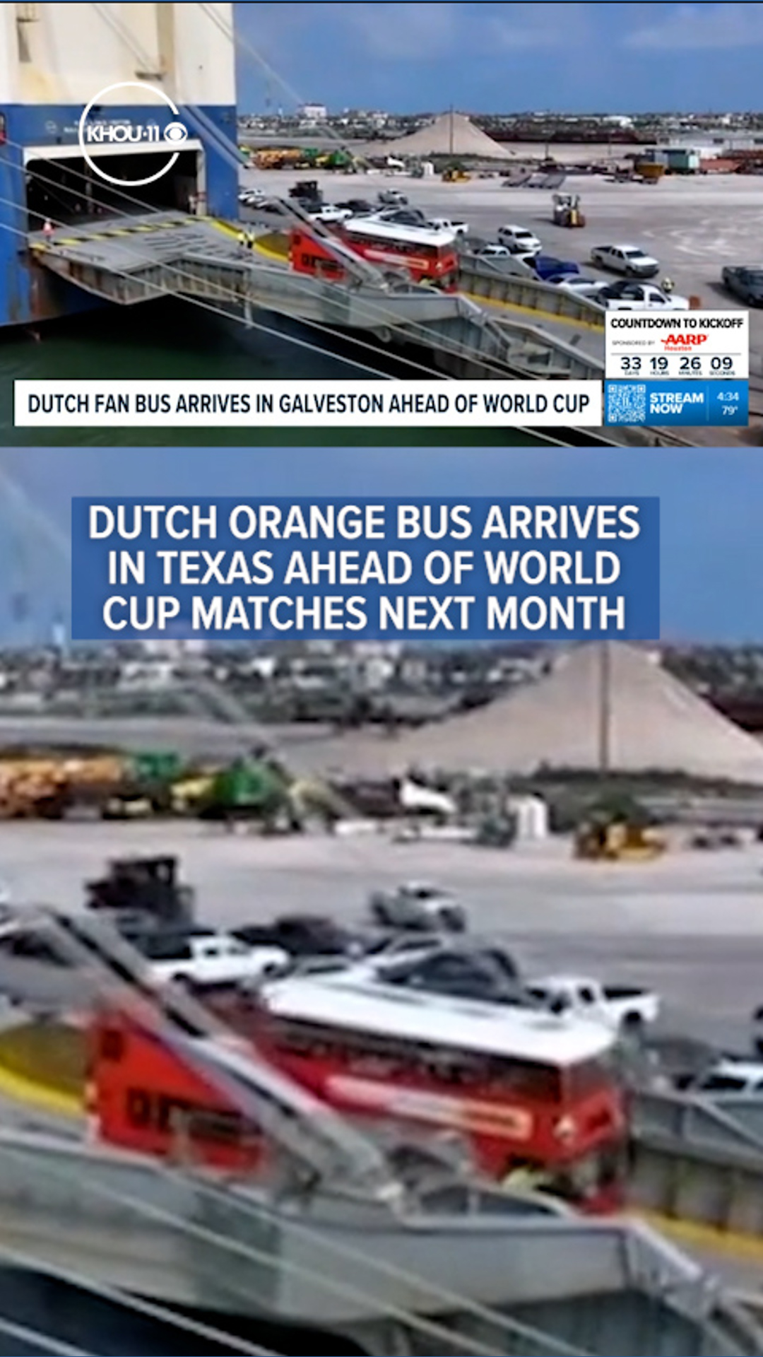 Famous Dutch Orange Bus arrives in Texas ahead of Netherlands World Cup ...