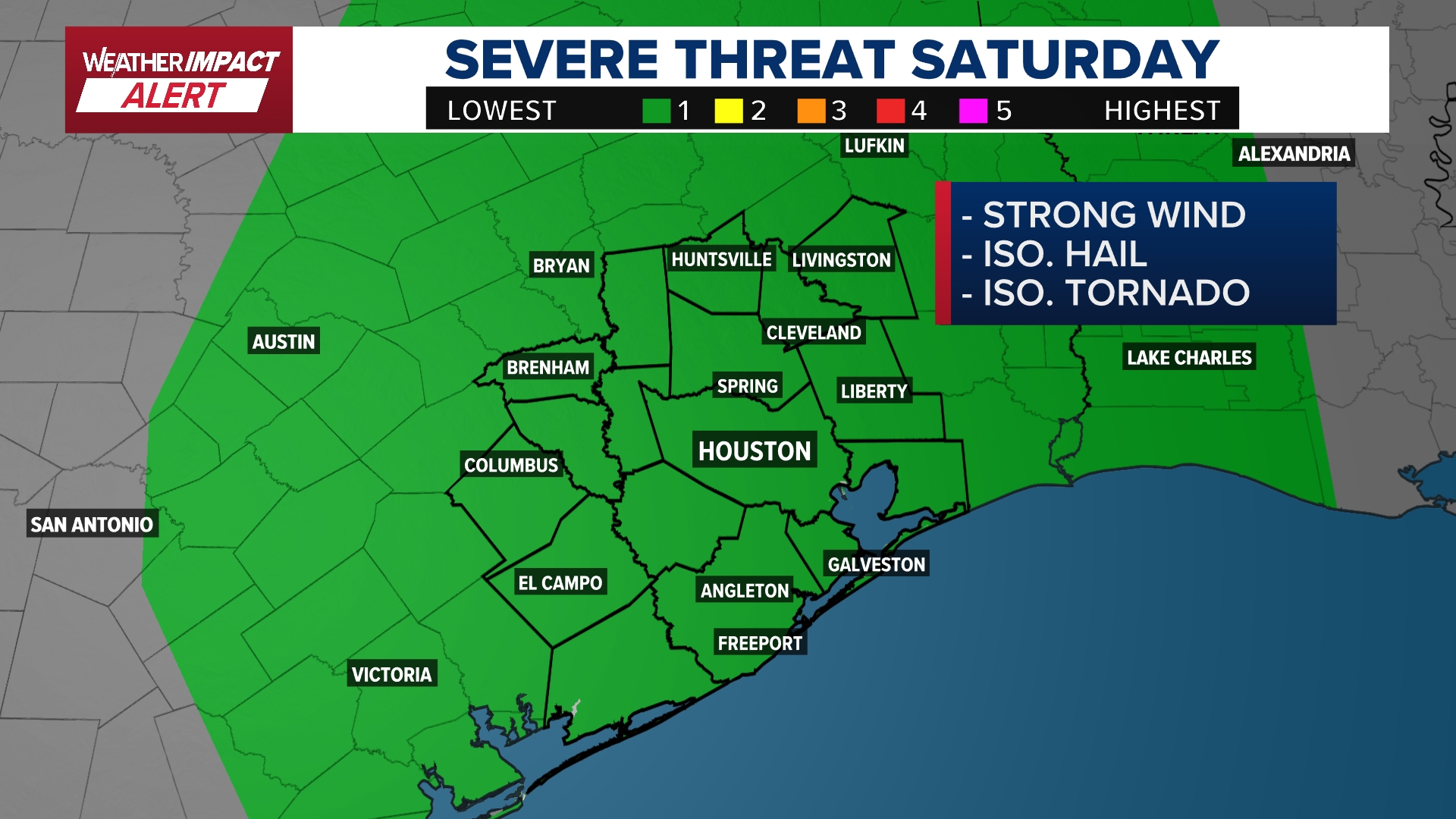 Houston weather timeline | Severe weather possible Saturday evening ...