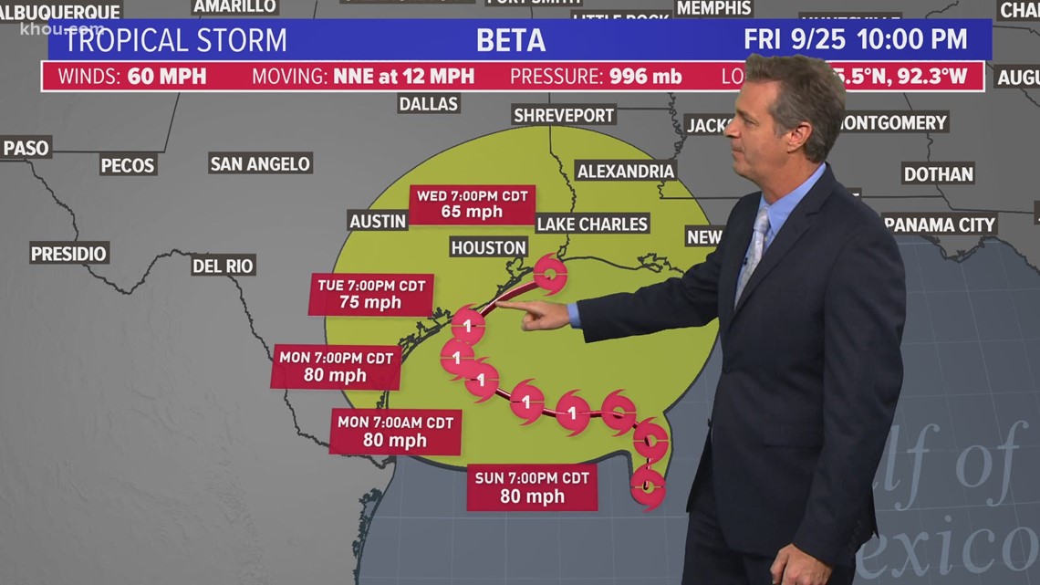 Eye on the Tropics | Tracking Tropical Storm Beta in the Gulf | khou.com