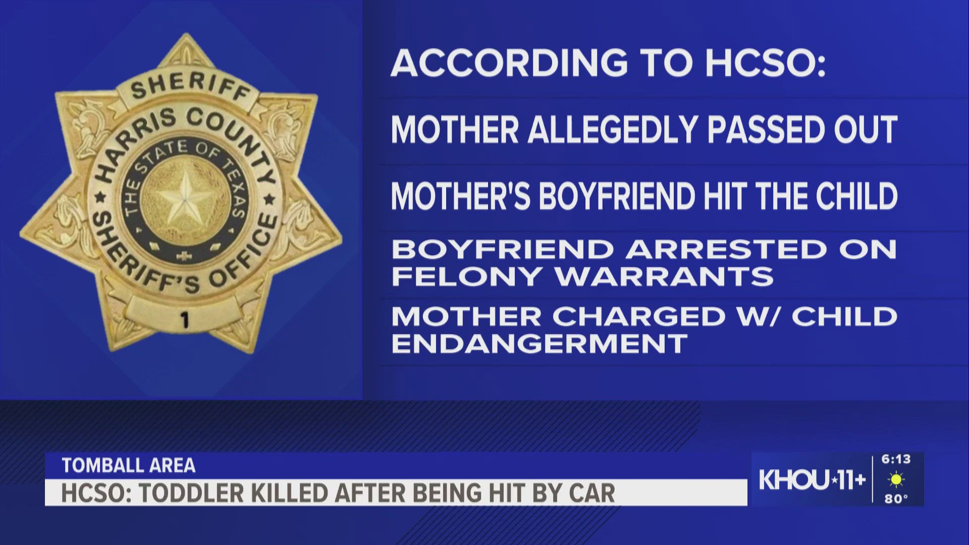 Toddler struck and killed by vehicle in NW Harris Co. | Houston news ...