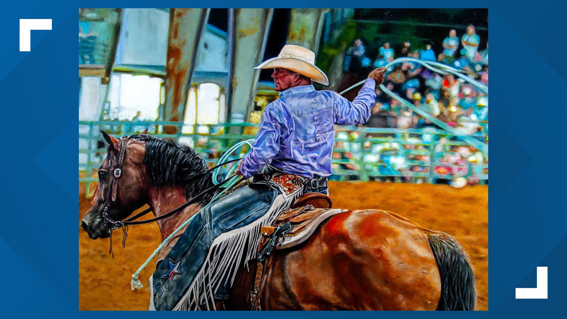 Texas student’s rodeo artwork sells for record bid at RodeoHouston | khou.com