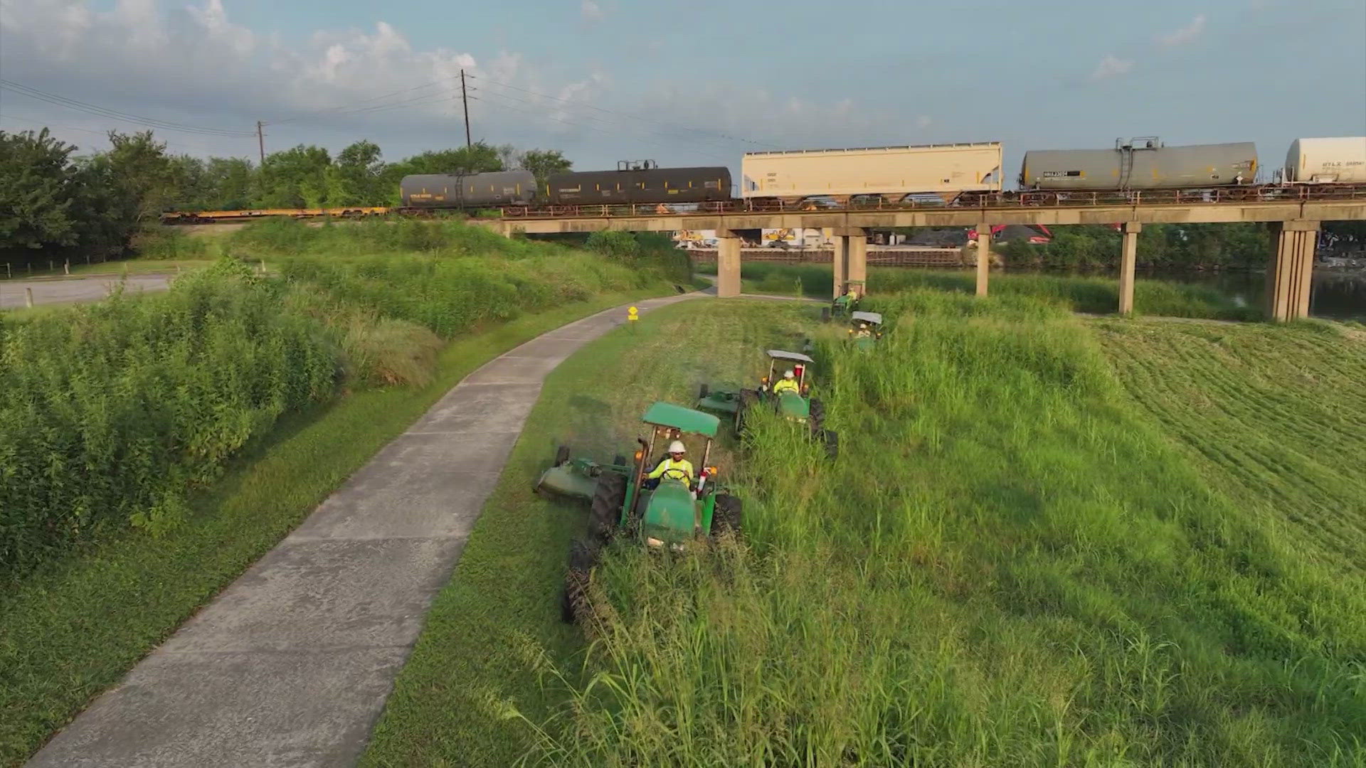 Harris County flood control tax dollars fund bayou maintenance and ...