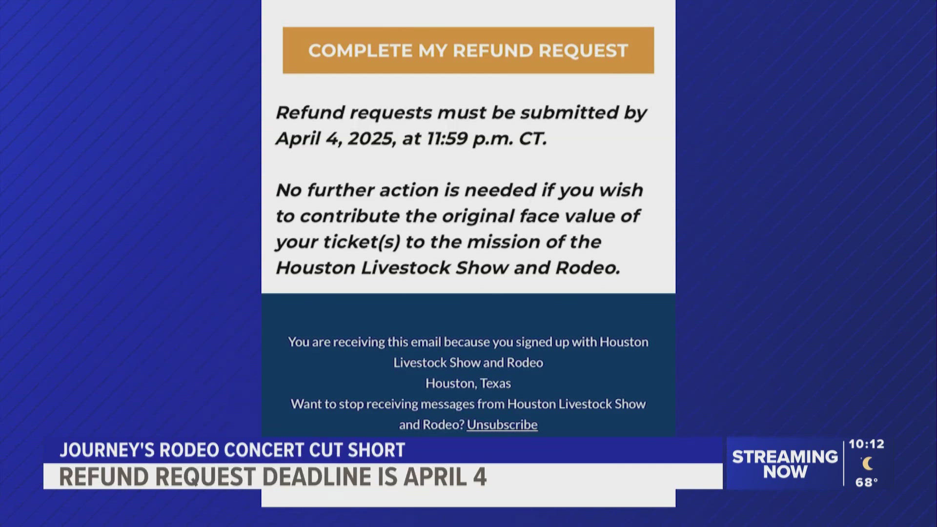 RodeoHouston Journey concert refund window closes soon | khou.com