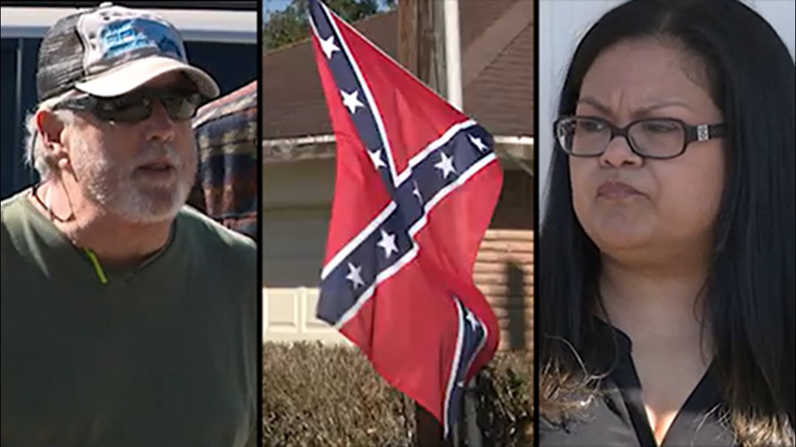 Confederate flag fight: Santa Fe neighbors at odds | khou.com