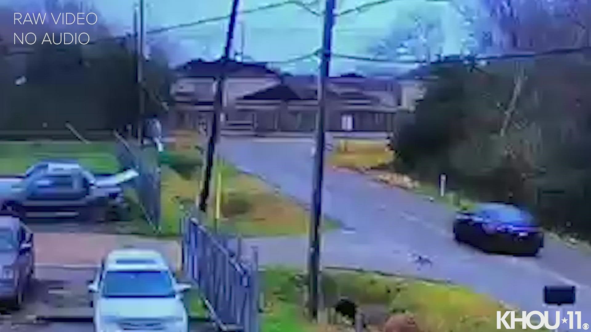 SE Houston car crash through fence, into backyard | khou.com