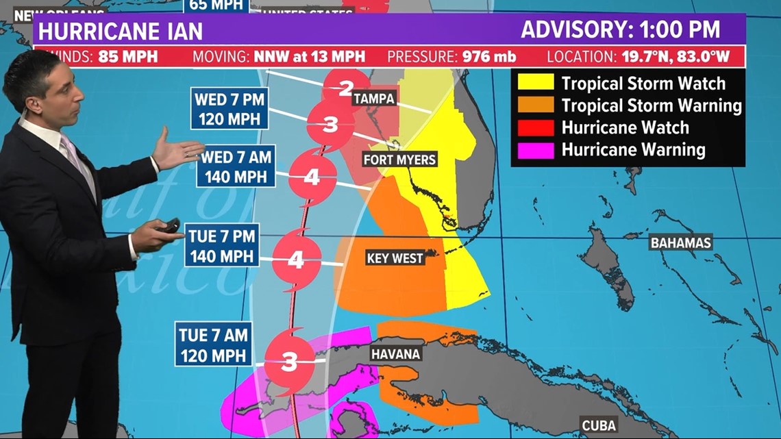 Tracking Hurricane Ian: Troubling trends in Ian's forecast track ...