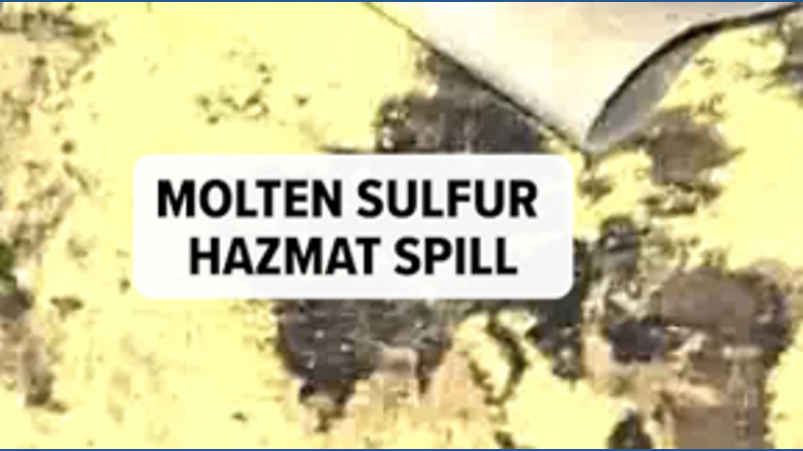 1,200 gallons of molten sulfur spill in Brazoria County after tanker ...