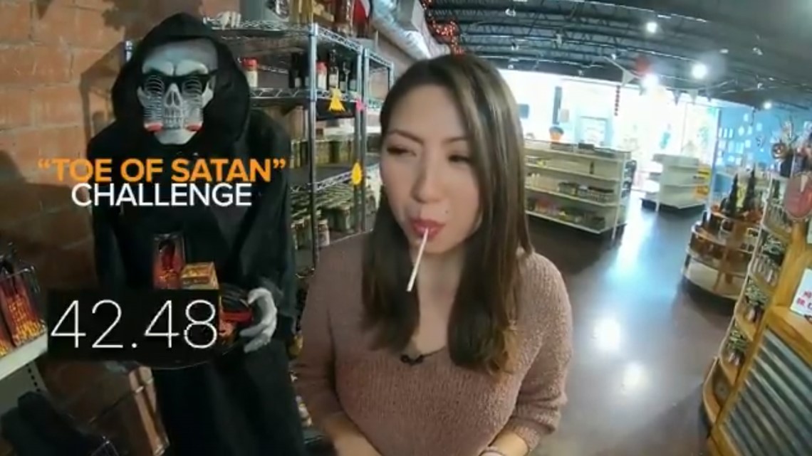 'Toe of Satan' | Lollipop is 900 times hotter than a jalapeno! | khou.com