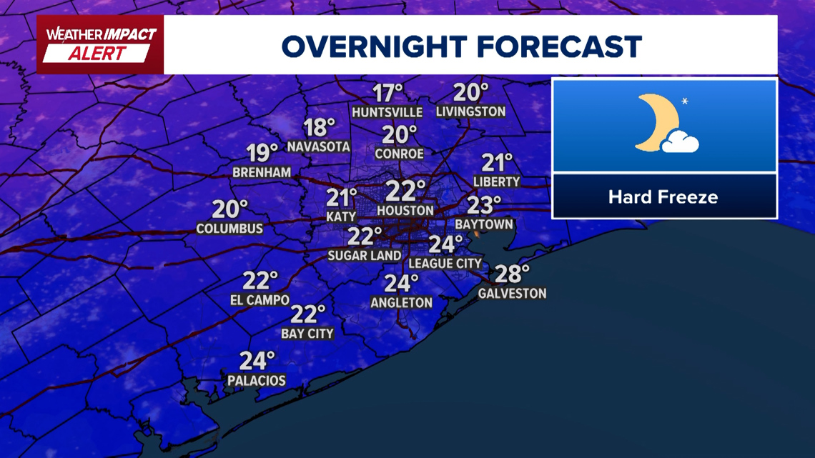 Houston winter storm update: Hard freeze incoming overnight | khou.com