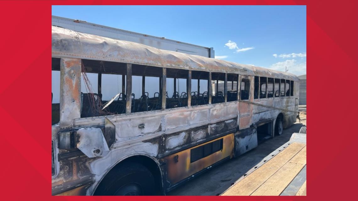 None injured in school bus fire on I-17 | khou.com