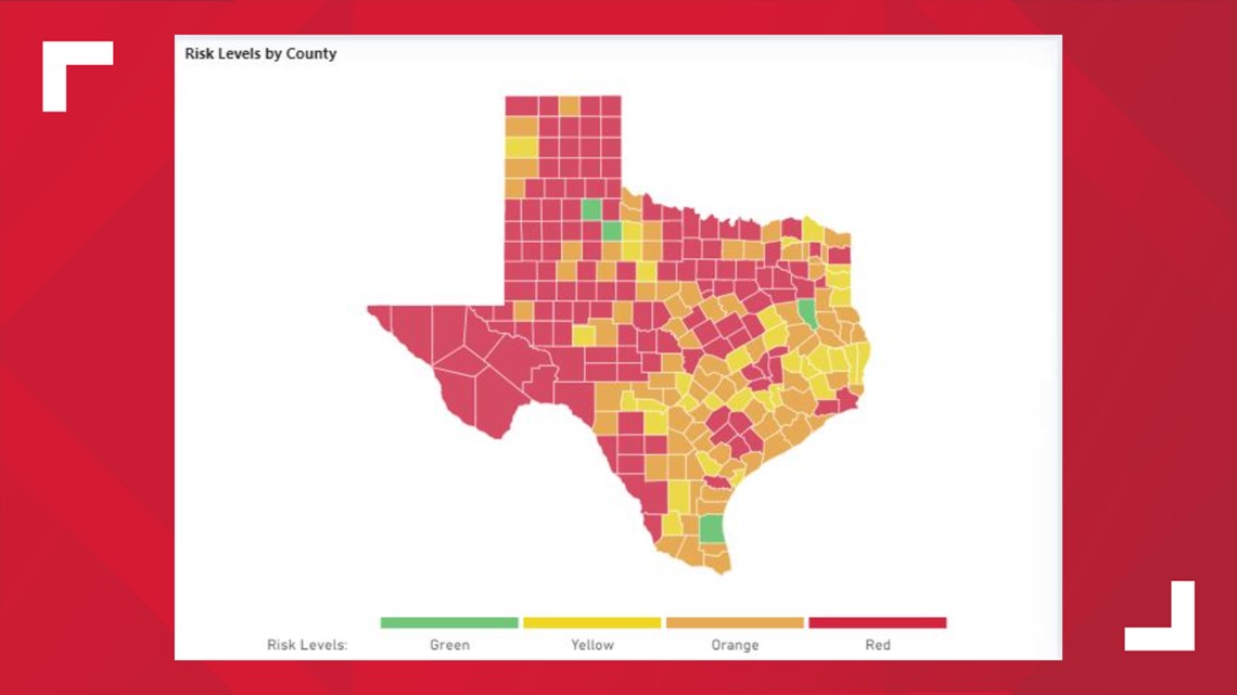 More than 130 Texas counties are currently at COVID-19 risk 'tipping ...