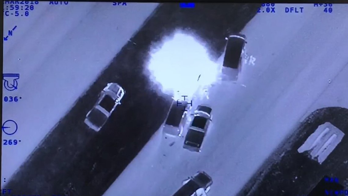 APD releases its own helicopter video showing the takedown of the ...