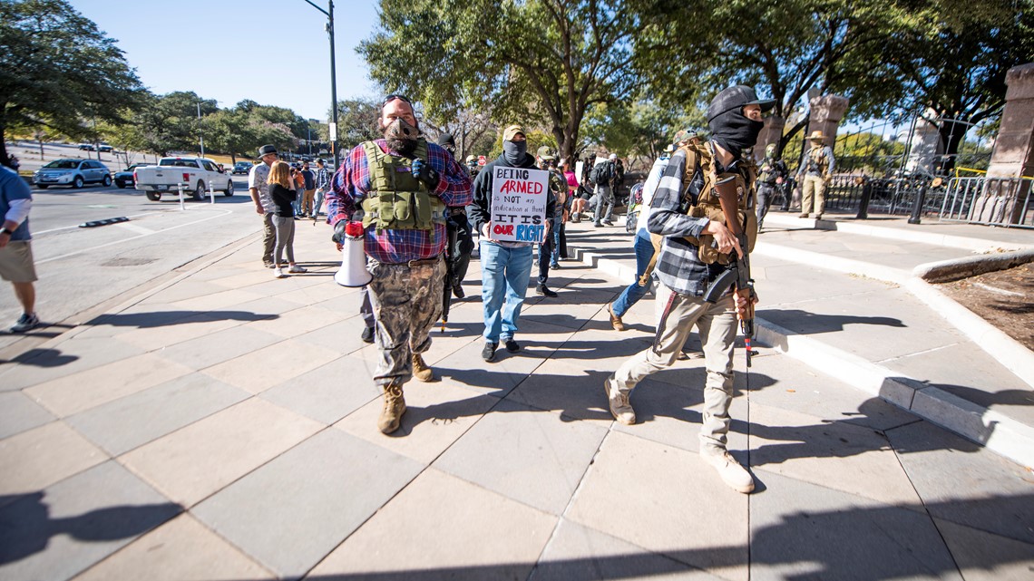 Armed gun rights advocates rally outside the Texas Capitol | khou.com