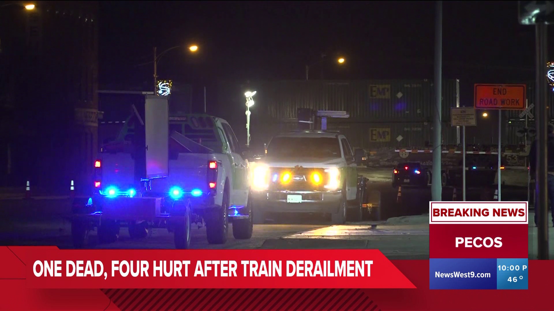 1 dead after train derails, hits Chamber of Commerce building in Pecos ...